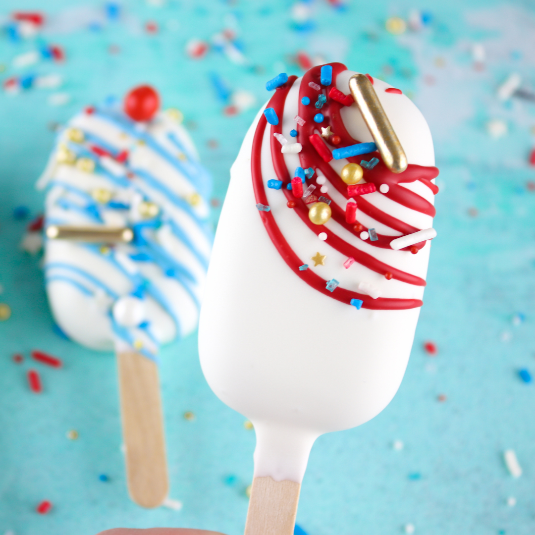 Old Glory Cake Popsicles – Sprinkle Pop