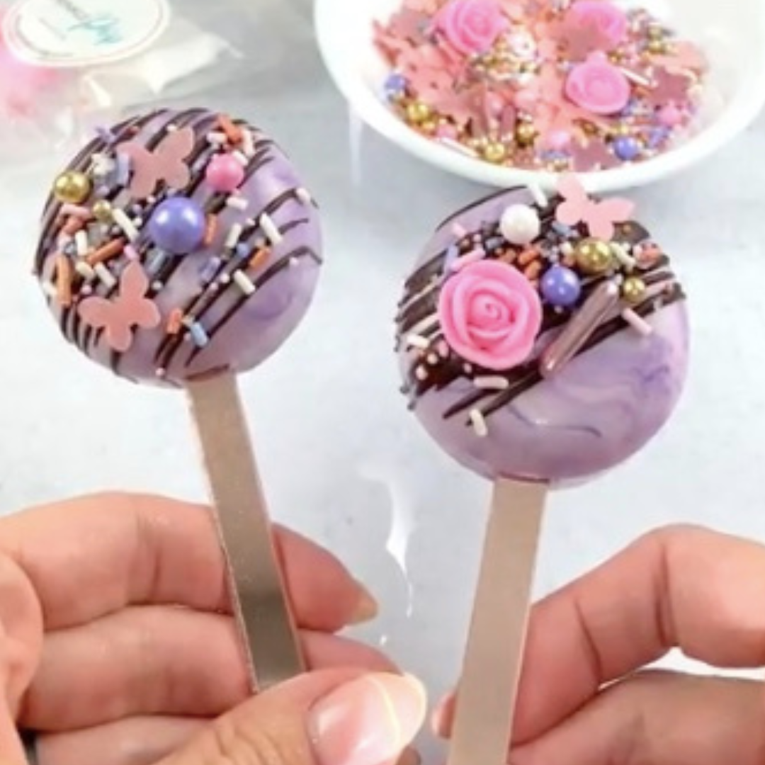 Rose Gold Butterfly Oreo Pops – Sprinkle Pop